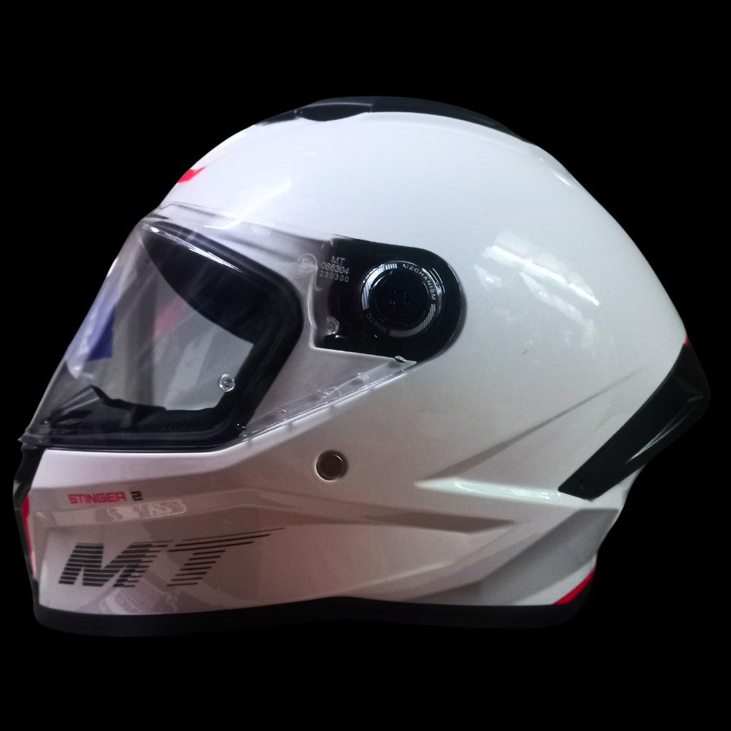 Casco MT Stinger 2 Solid A0 Blanco Brillante– Moto Boutique Calle Blancos